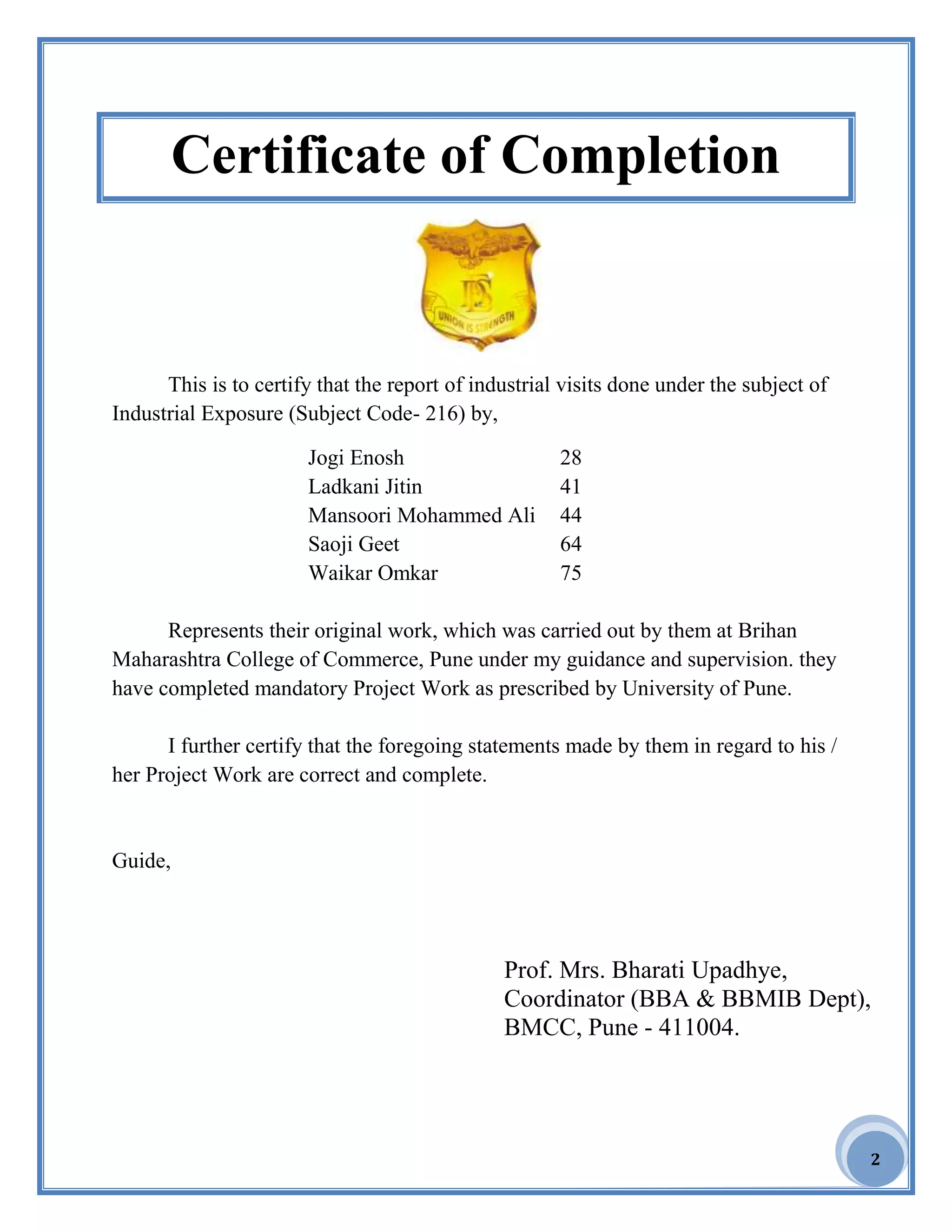 VOLKSWAGEN SCHREIBER DYNAMIX PIAGGIO BARAMATI SUGAR INDUSTRY | DOCX