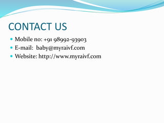 Ivf india with myra ivf | PPTX