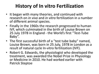 IVF INFERTILITY that occurs in both men and women | PPTX
