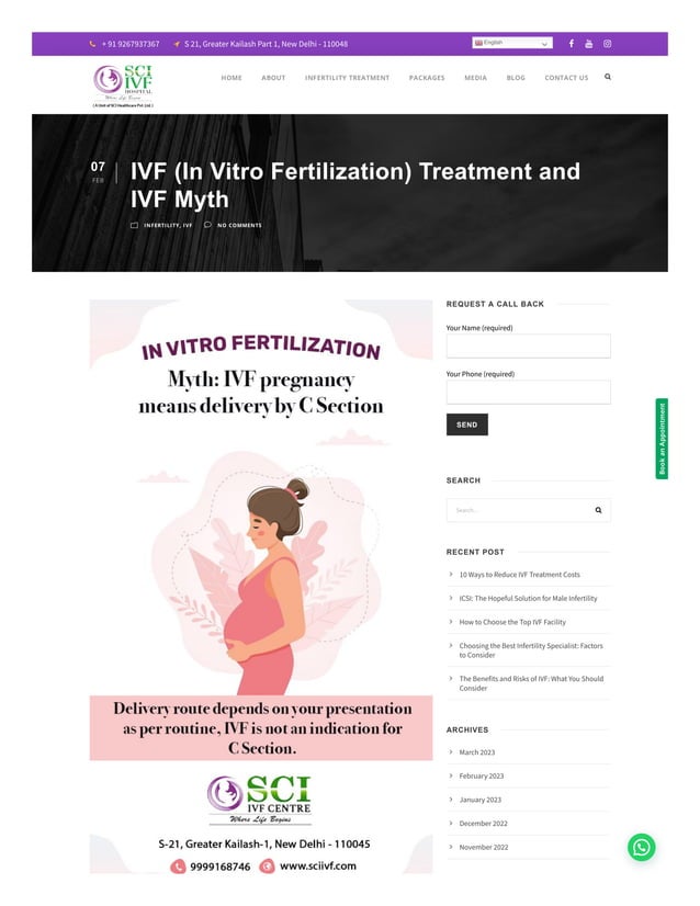 IVF (In Vitro Fertilization) Treatment and IVF Myth | PDF