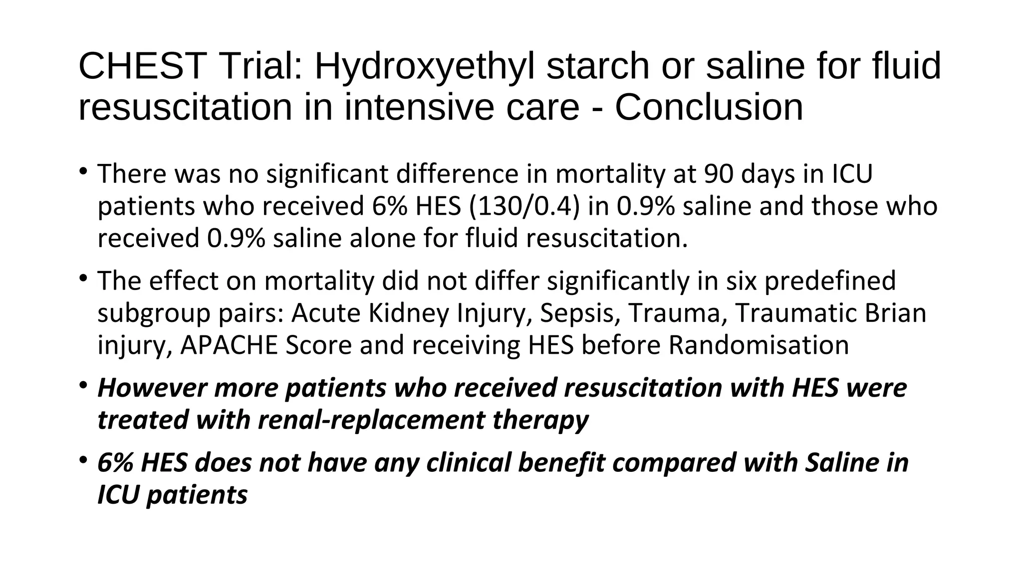 IV Fluid Choice - An ICU Perspective | PPT