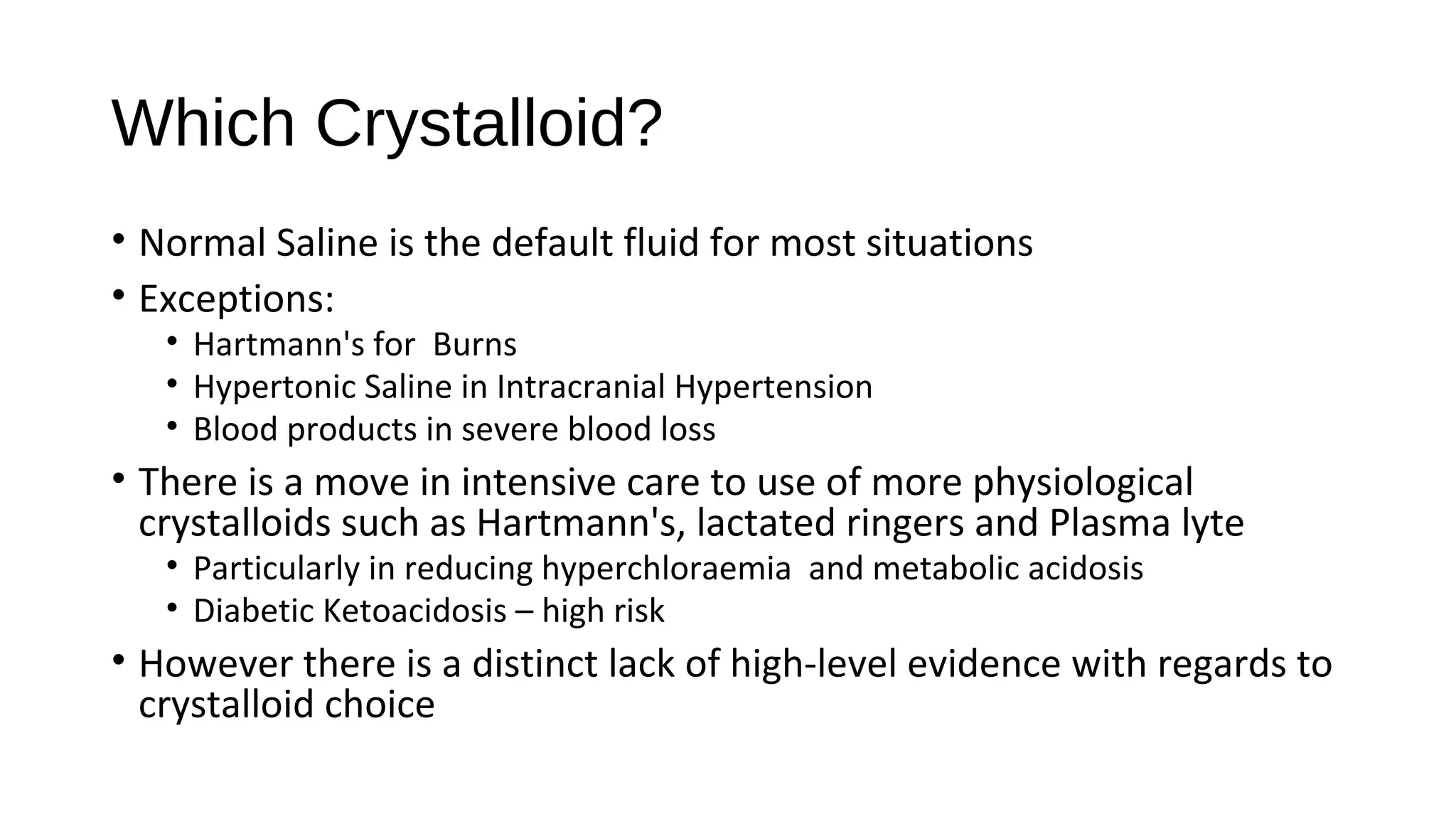 IV Fluid Choice - An ICU Perspective | PPT