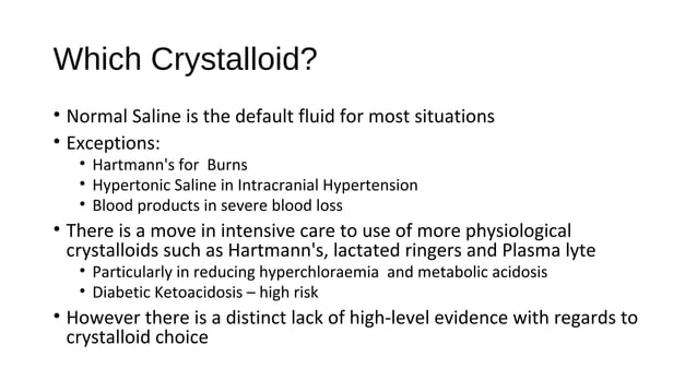 IV Fluid Choice - An ICU Perspective | PPT