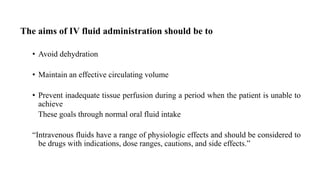 IV FLUID MANAGEMENT/ FLUID THERAPY | PPTX