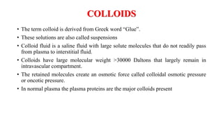 IV FLUID MANAGEMENT/ FLUID THERAPY | PPTX