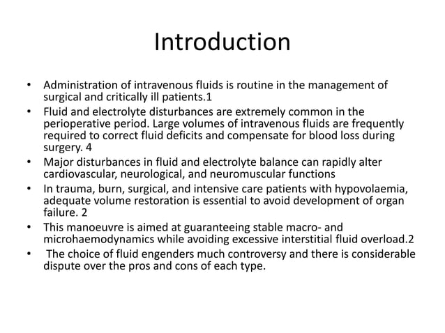 Intravenous fluid therapy | PPTX