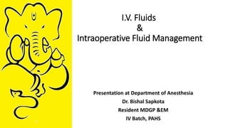 Intraoperative fluids | PPTX