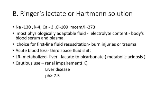 IV FLUIDS, TYPES AND CLASSIFICATION pptx | PPTX | Blood Disorders ...