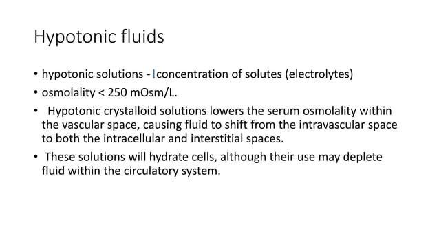IV FLUIDS, TYPES AND CLASSIFICATION pptx | PPTX | Blood Disorders | Diseases and Conditions