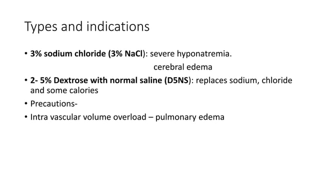 IV FLUIDS, TYPES AND CLASSIFICATION pptx | PPTX | Blood Disorders ...