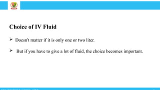 Intravenous Fluids (IV) and their clinical uses | PPTX