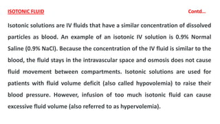 TYPES OF IV FLUIDS.pptx | Pharmaceutical Drugs | Medical Health