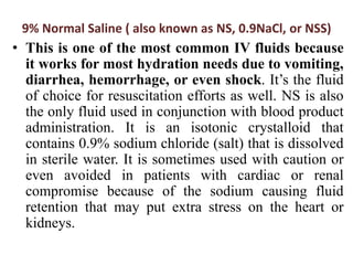 IV Fluid Therapy | PPTX
