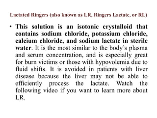 IV Fluid Therapy | PPTX