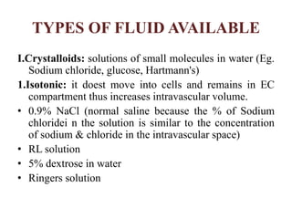 IV Fluid Therapy | PPTX