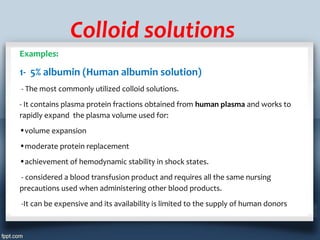 Types Of Colloids Iv Fluids