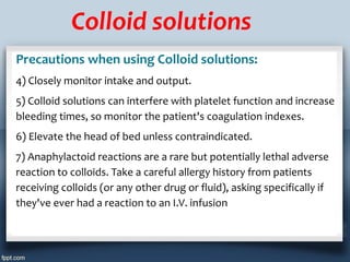 Types Of Colloids Iv Fluids