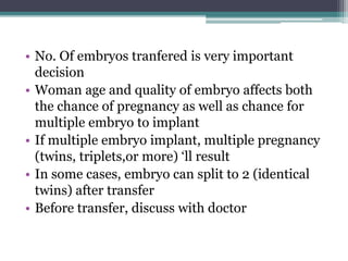 Invitro fertilization in humans(IVF) | PPTX