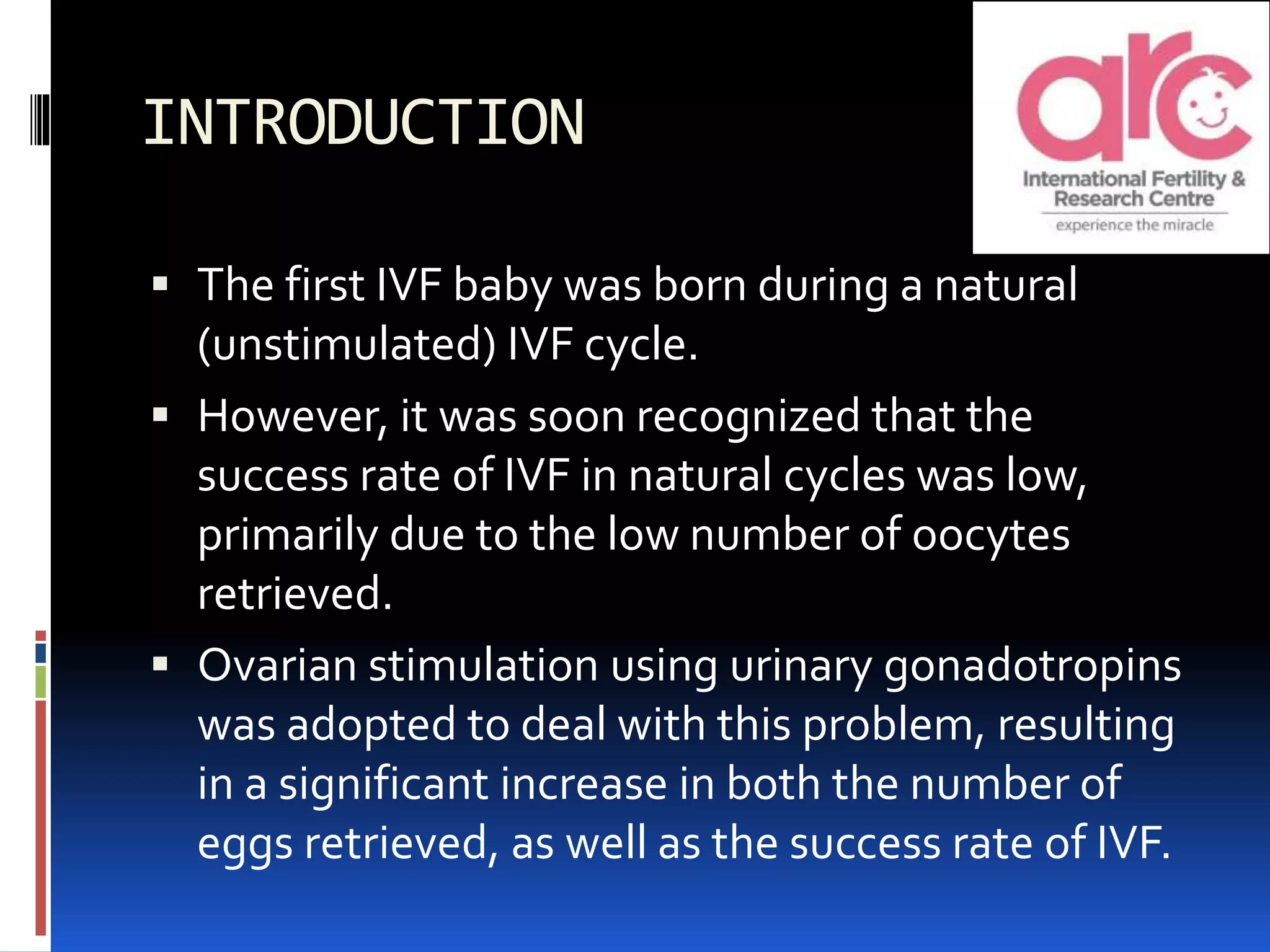 Ivf stimulation protocols by Dr. Mahalakshmi Saravanan | PPTX