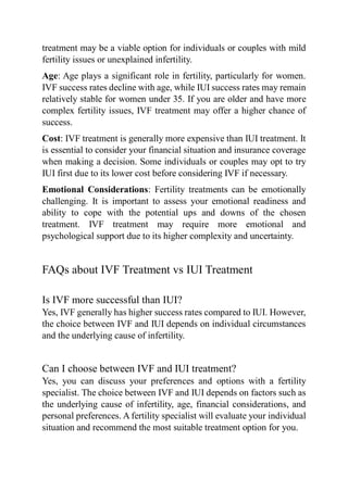 IVF Treatment vs IUI Treatment - Exploring the Differences and Making ...