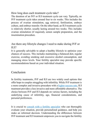 IVF Treatment vs IUI Treatment - Exploring the Differences and Making ...