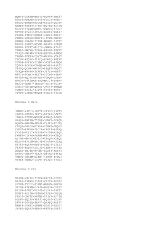 Keys windows 8 e 8.1 | TXT