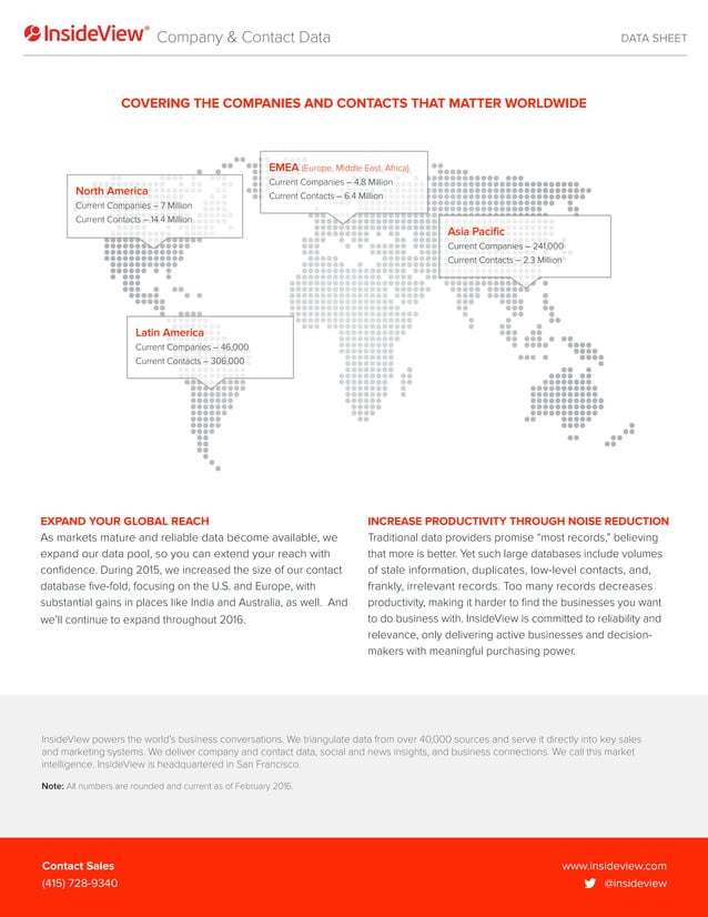 InsideView Global Company and Contact Data | PDF