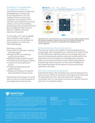 Cipher Cloud - Company Profile | PDF