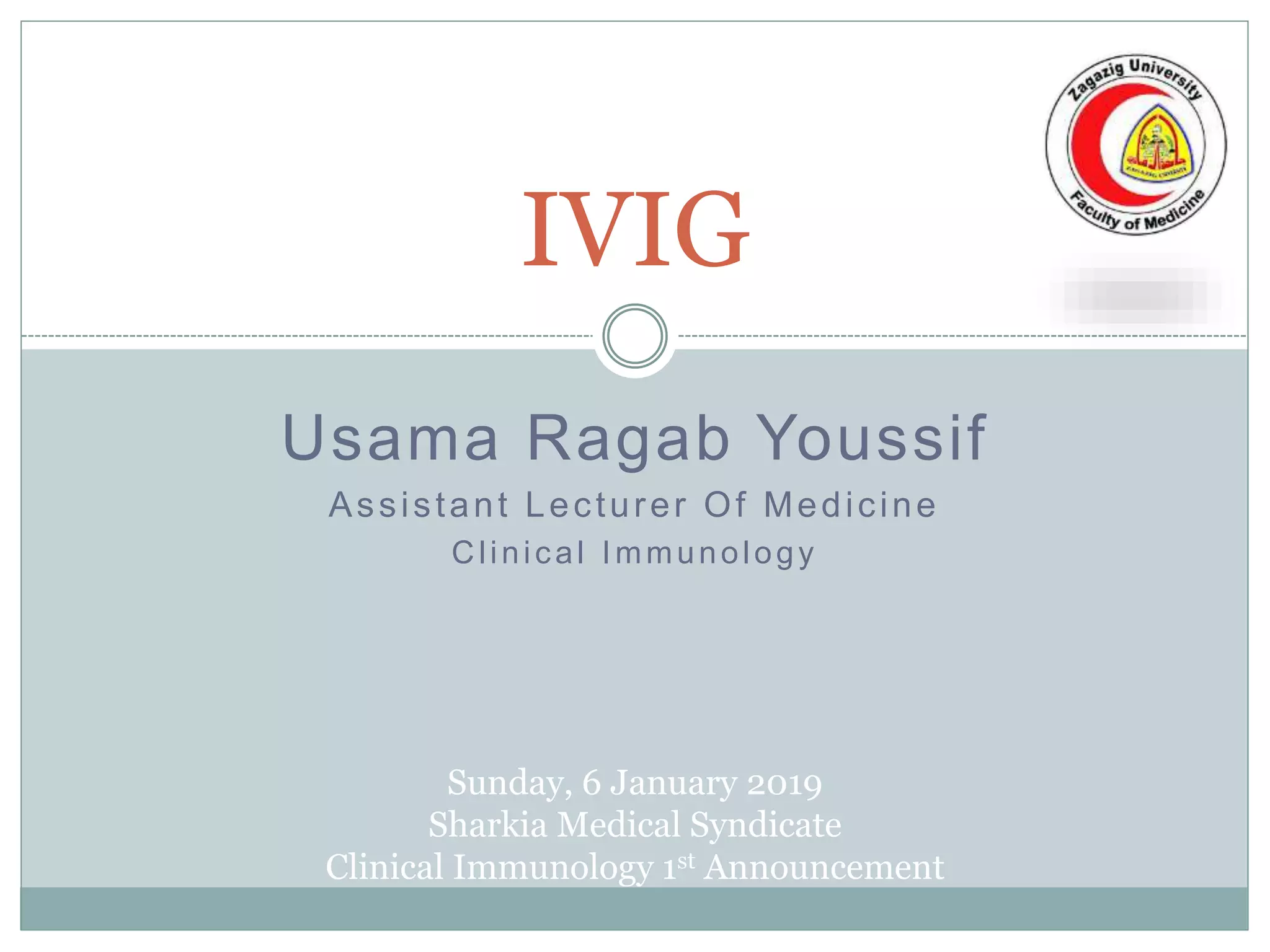 Intravenous immunoglobulin therapy (IVIG) | PPTX