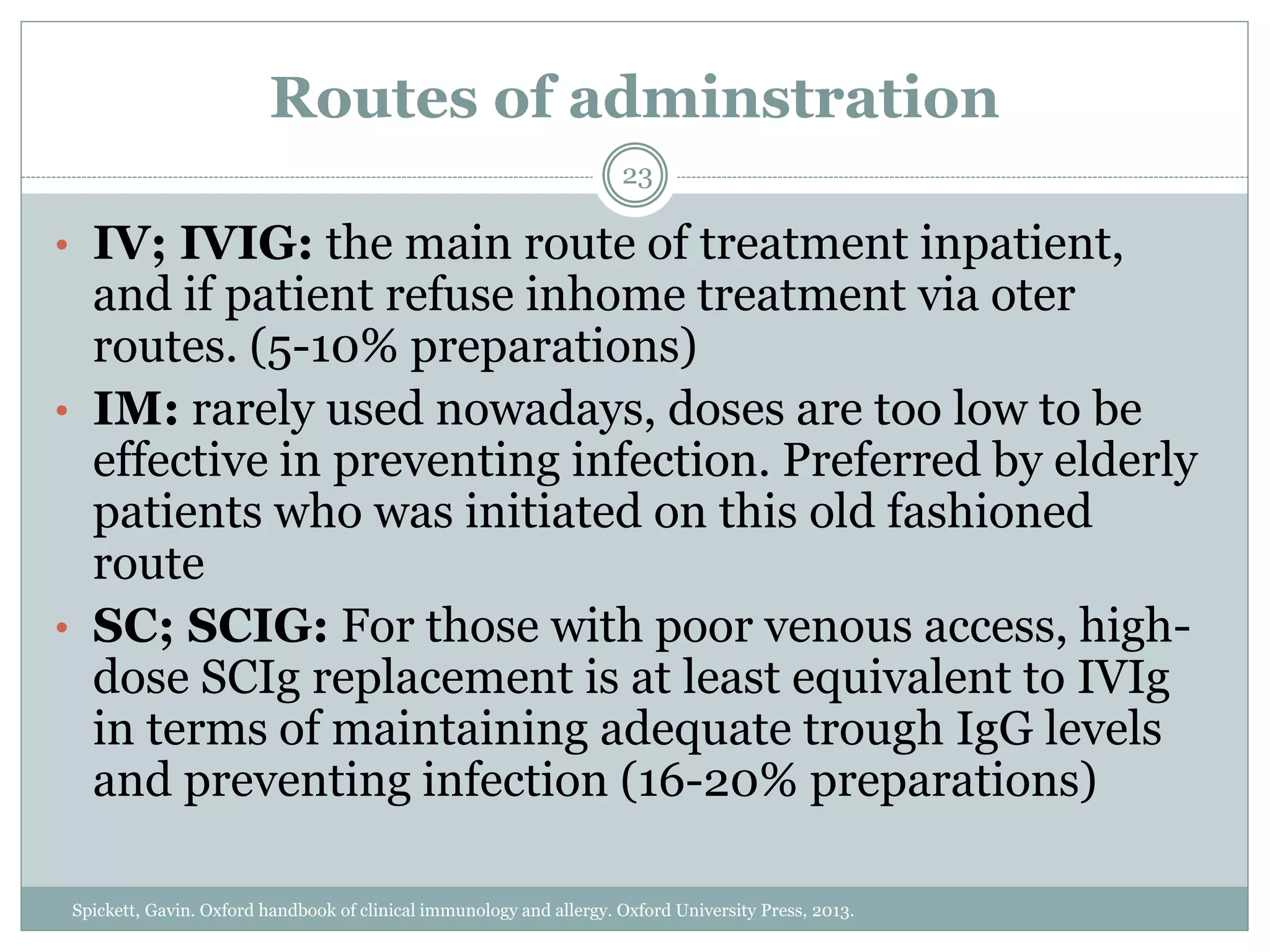 Intravenous immunoglobulin therapy (IVIG) | PPTX