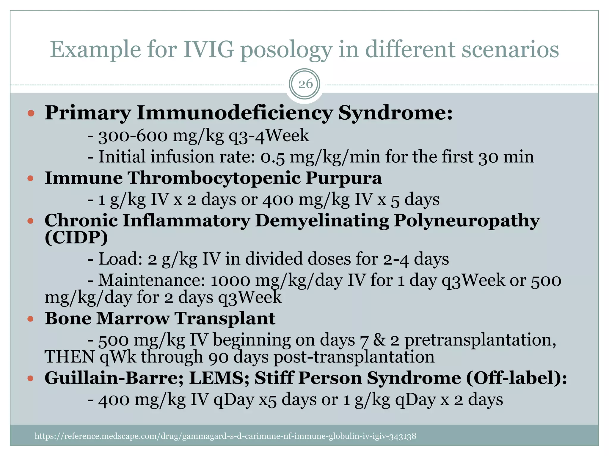 Intravenous immunoglobulin therapy (IVIG) | PPTX