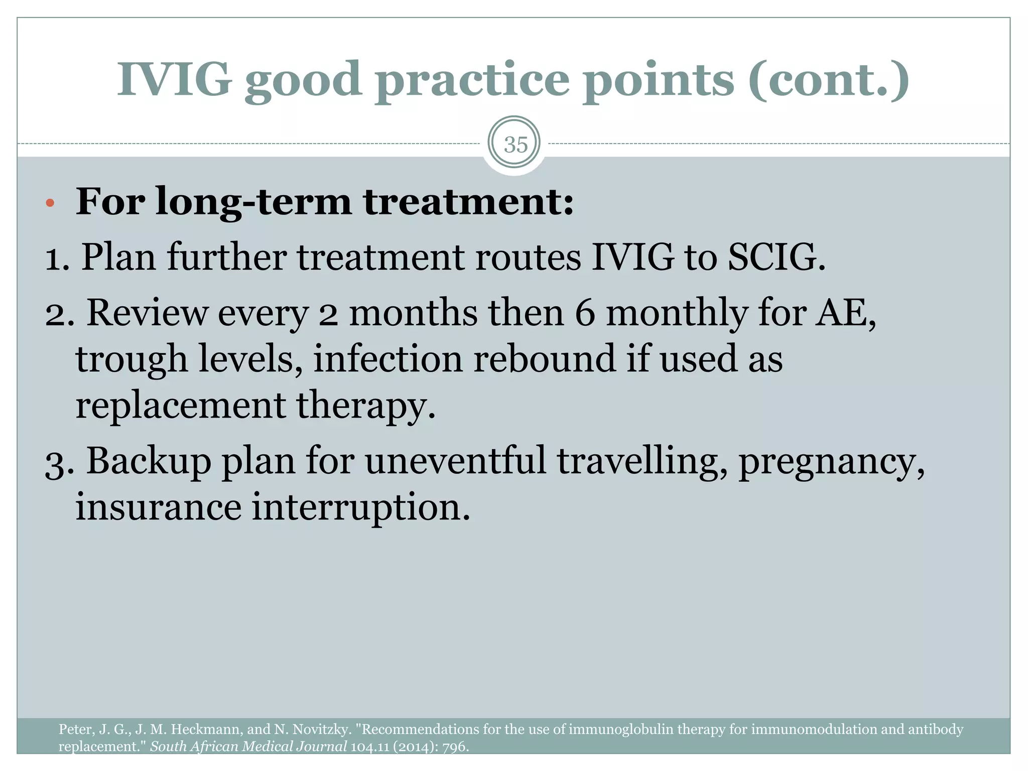 Intravenous immunoglobulin therapy (IVIG) | PPTX