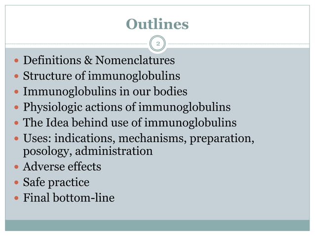 Intravenous immunoglobulin therapy (IVIG) | PPTX