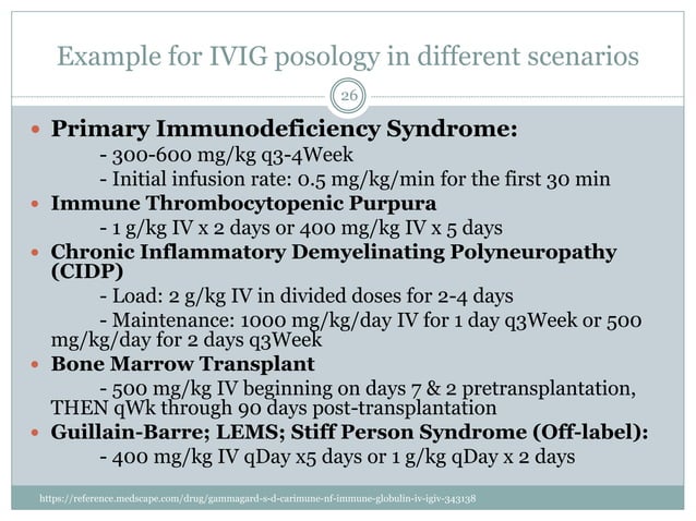 Intravenous immunoglobulin therapy (IVIG) | PPTX