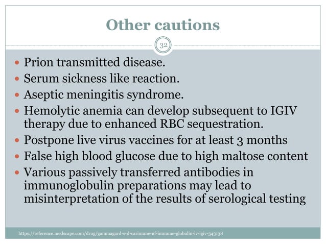 Intravenous immunoglobulin therapy (IVIG) | PPTX