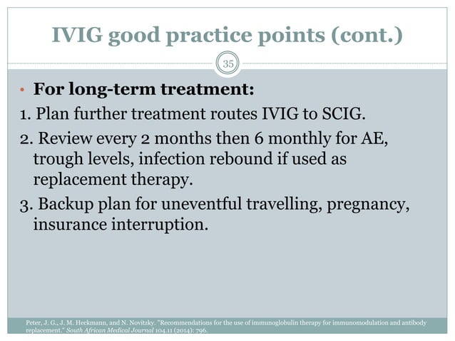 Intravenous immunoglobulin therapy (IVIG) | PPTX