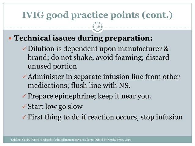 Intravenous immunoglobulin therapy (IVIG) | PPTX