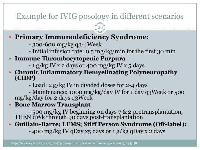 Intravenous immunoglobulin therapy (IVIG)