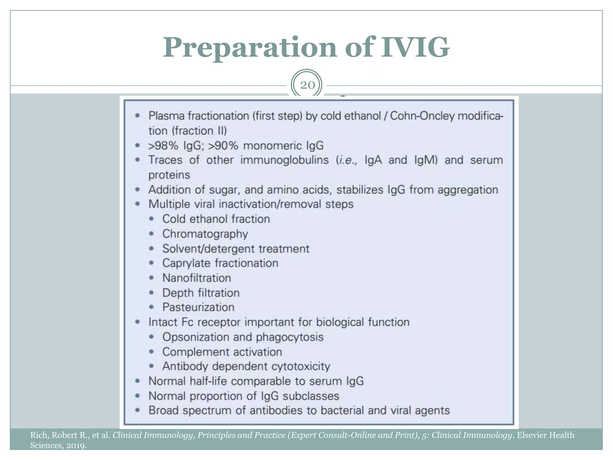 Intravenous immunoglobulin (IVIG) | PPTX