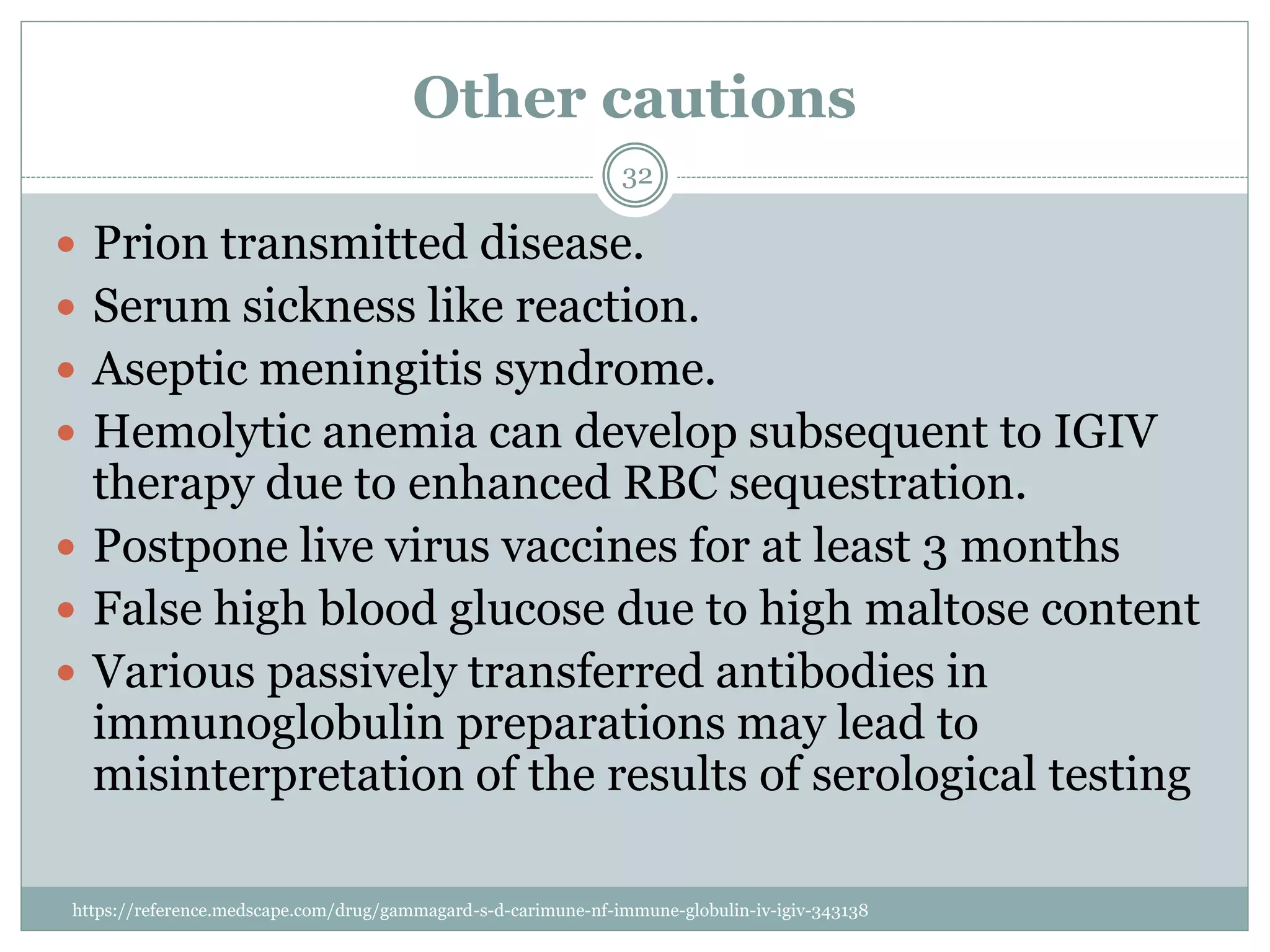 Intravenous immunoglobulin (IVIG) | PPTX