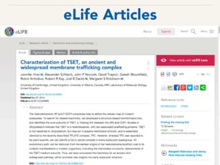 eLife and Article Metrics: Ruth Ivimey-Cook, Web Application Developer, eLife sciences | PDF