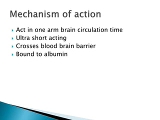 INTRA VENOUS INDUCING AGENTS | PPTX