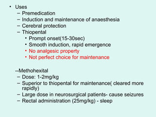 IV INDUCTION AGENTS in anaesthesia - ppt | PPT