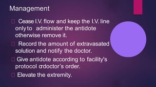 IV infiltration and Extravasation | PPTX