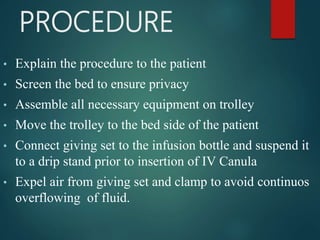 Iv infusion DR. Parshant | PPTX