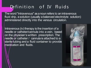 Iv infusion ppt | PPTX