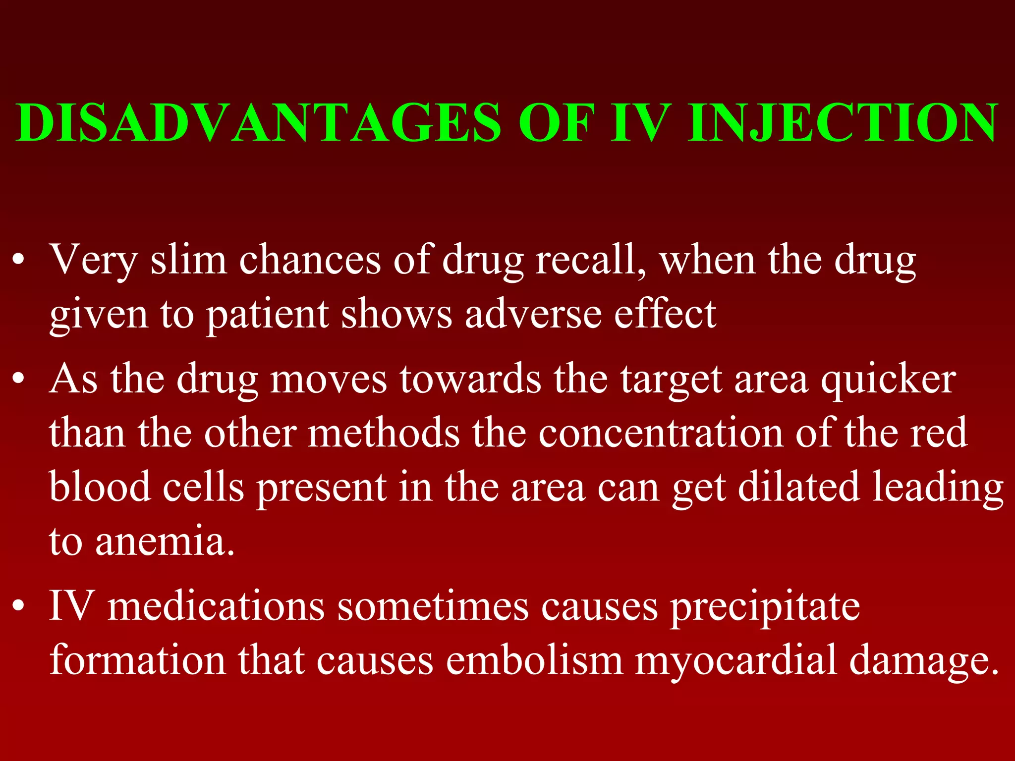 Iv injection- intravenous injection | PPTX