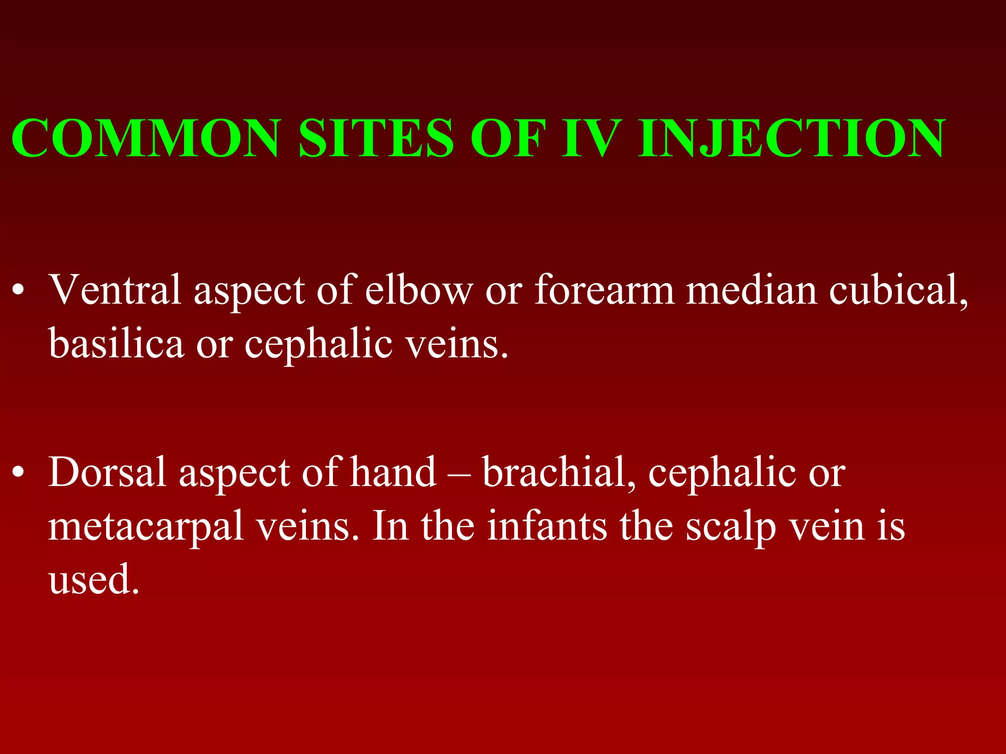 Iv injection- intravenous injection | PPTX