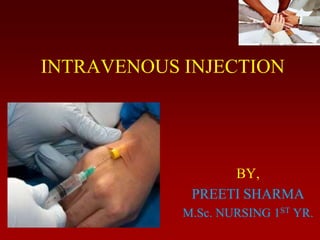 Iv injection- intravenous injection | PPTX