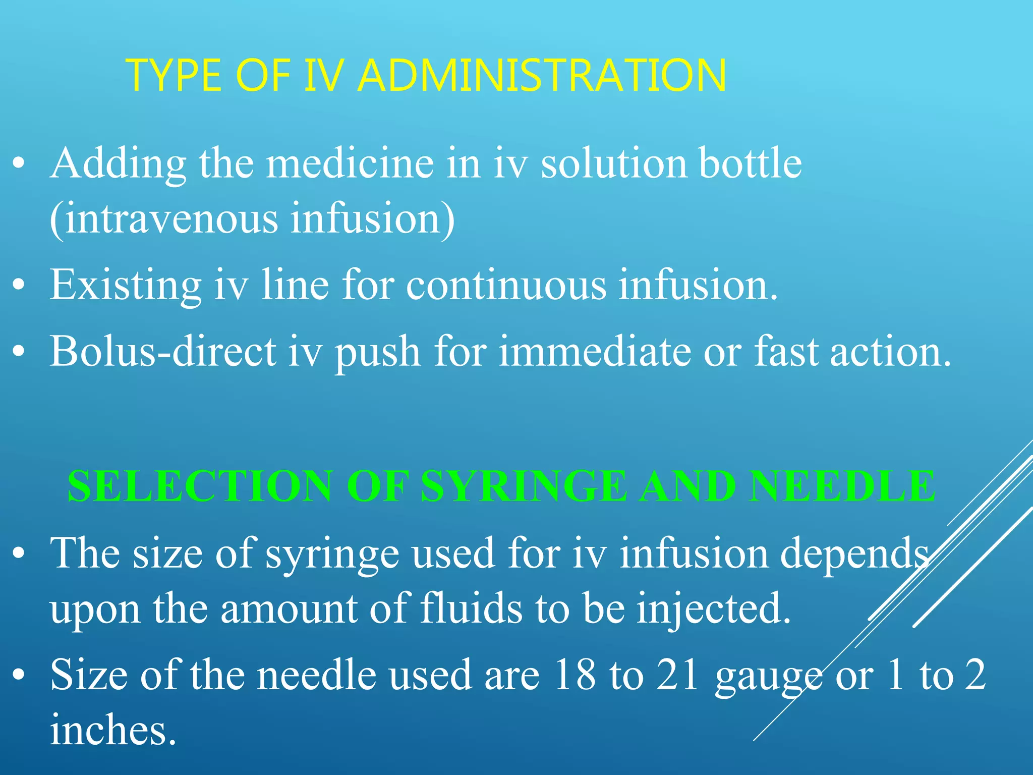 Intravenous Injection Ppt Pptx